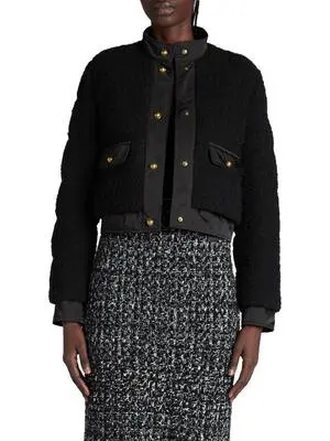 Moncler Blandy Bouclé Down Jacket - Black
