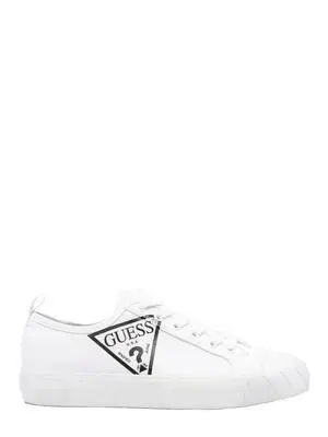 Guess Logo Detail Sneakers - White