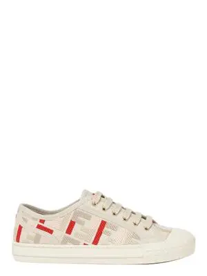 Fendi Domino Cotton Ff Embroidery - Beige