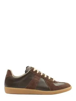 MAISON MARGIELA Replica Lace Up Sneakers - Dark Brown