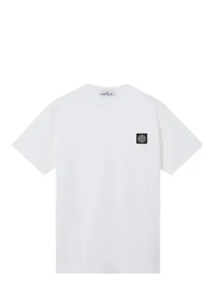 Stone Island Short Sleeve Compass Logo T-shirt - White