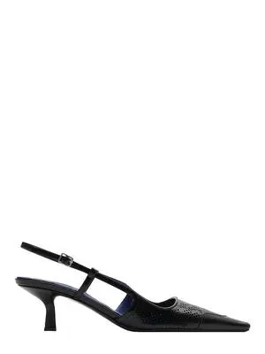 Burberry Chisel 50mm Slingback Pumps - Black