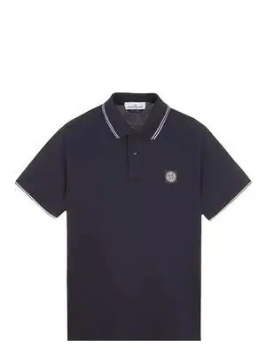 Stone Island Short Sleeve Polo Shirt Navy Blue