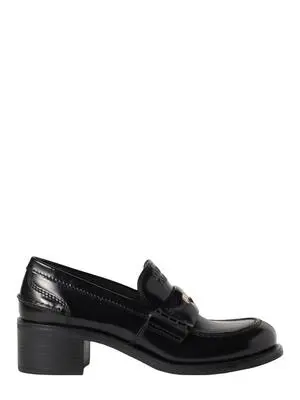 Miu Miu Brushed Leather Loafer - Black