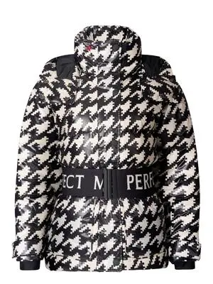 Perfect Moment Cortina Down Parka Jacket - Black-white-houndstooth-print