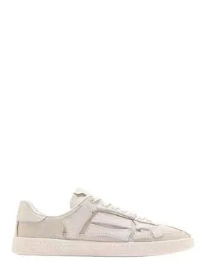 Amiri Skeleton-Detail Canvas Sneakers Neutrals