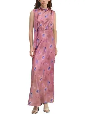 Hugo Butterfly-print Maxi Dress - Pink
