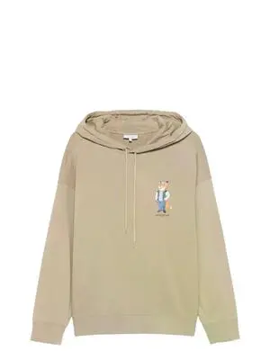 Maison Kitsuné Logo-print Hoodie - Neutrals