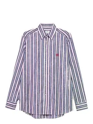 Etro Striped Floral Shirt - Blue