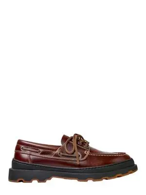 Camper Brutus Leather Lace-up Loafers - Red