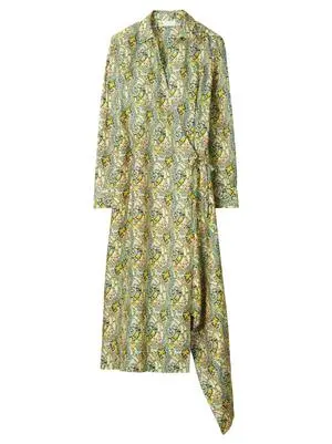 Tory Burch Paisley-print Wrap Dress - Green
