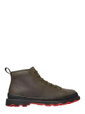 Camper Brutus Leather Biker Boots - Green