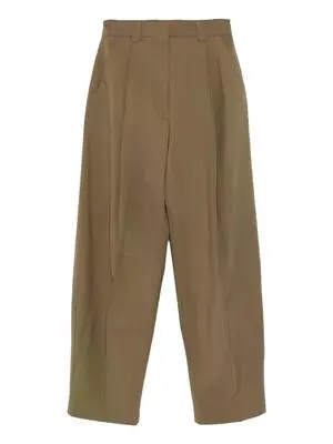 THELATEST Pleated High-waisted Trousers - Green
