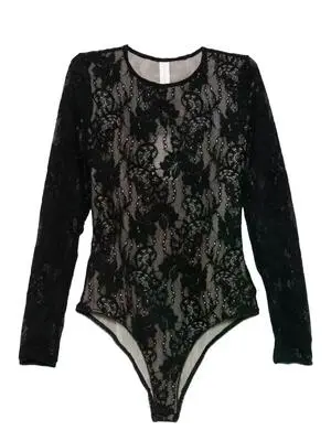 Zimmermann Floral Lace Bodysuit - Black