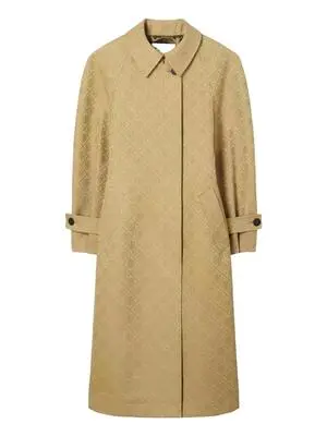 Tory Burch T-monogram Jacquard Trench Coat - Brown