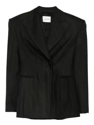 ANDAMANE Pinstriped Single-Breasted Blazer