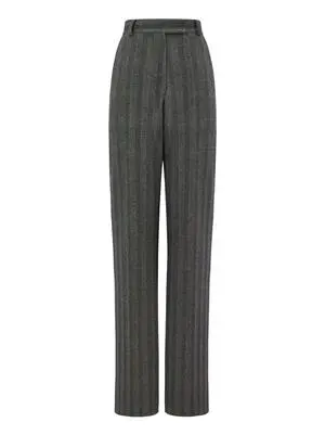 FERRAGAMO Chevron-pattern Trousers - Black