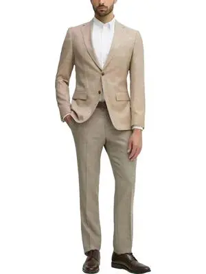 BOSS Slub-textured Two-button Blazer - Neutrals