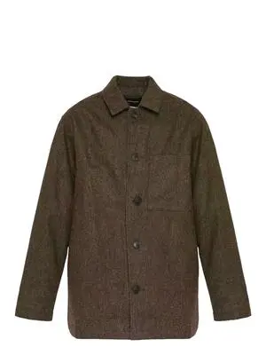 YVES SALOMON Tweed Shirt Jacket - Brown