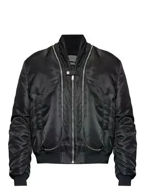 Alexander McQueen Double-zip Bomber Jacket - Black