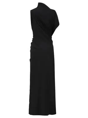 OUDE WAAG Asymmetric Draped Dress - Black