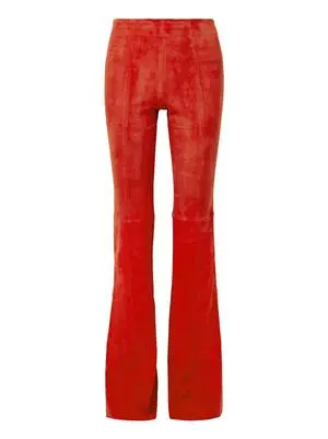 Stouls Gégé Suede Flare Pants - Red