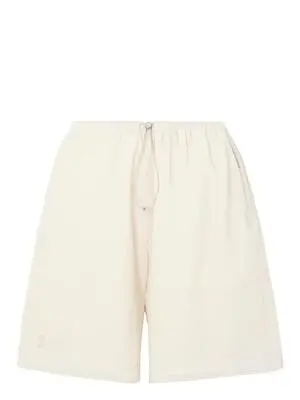 On Crinkled Stretch-jersey Shorts - Cream