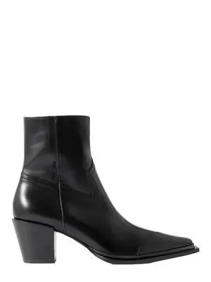 JIMMY CHOO Cece 60 Leather Ankle Boots - Black
