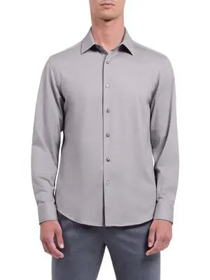 Bugatchi James Ooohcotton® Button-up Shirt - Cement