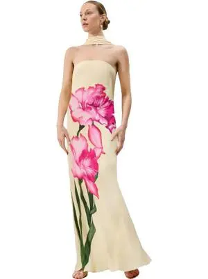 RO&ZO Floral Bandeau Dress - Yellow