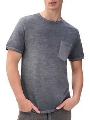Rag & Bone Classic Flame Washed Slub Cotton T-shirt - Shd Grey