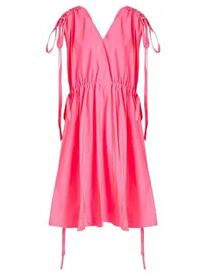 Red Valentino Taffeta Midi Dress - Bright Pink