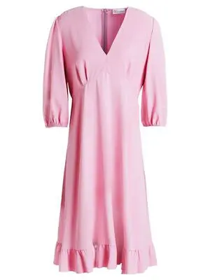 Red Valentino Gathered Crepe Dress - Bubblegum