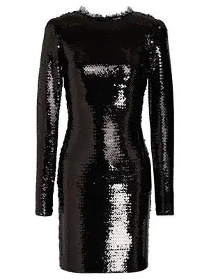 Red Valentino Sequined Tulle Mini Dress - Black
