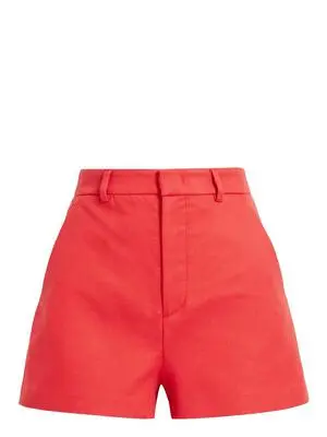 Red Valentino Cotton-blend Twill Shorts - Red