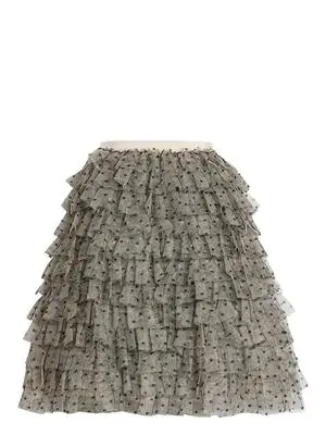 Red Valentino Point D'esprit Mini Skirt - Black