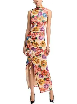 Aqua Mesh Floral Maxi Dress Exclusive - Multi