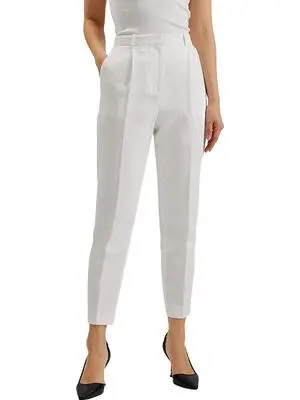 Ted Baker London High Rise Tailored Trousers - White
