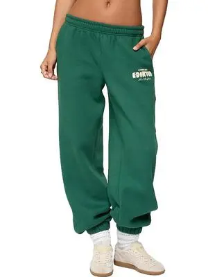 EDIKTED Lounge Edit Sweatpants Green