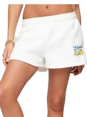 EDIKTED Sweat Shorts - White
