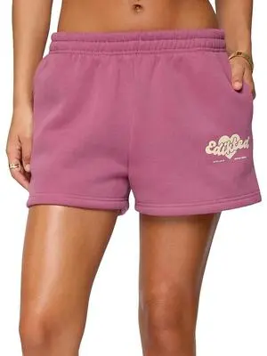 EDIKTED Sweat Shorts - Mauve