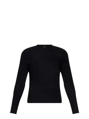 Balmain Long Sleeve T-shirt With Geometric Pattern - Black
