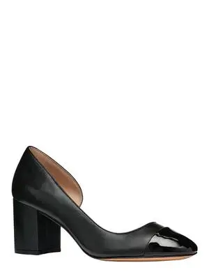 Geox Leather Block Heel Pumps - Black