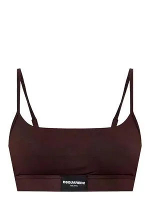 Dsquared2 Logo-patch Bralette - Brown