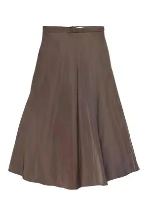 Dorothee Schumacher High-waisted A-line Midi Skirt - Brown