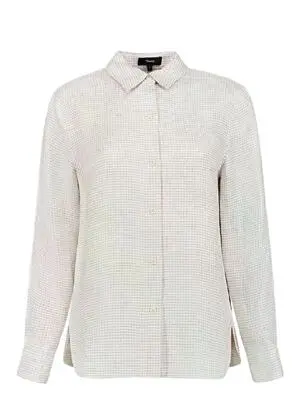 Theory Check-print Shirt - Neutrals