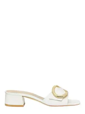 STUART WEITZMAN 35mm Benni Mules - White