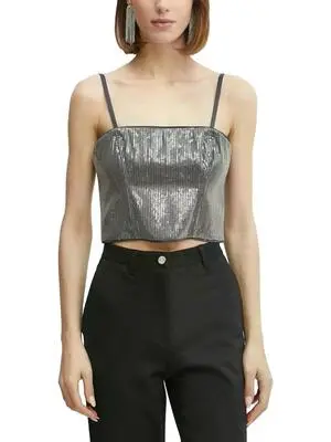 GUESS Sequin-Embellished Corset Top