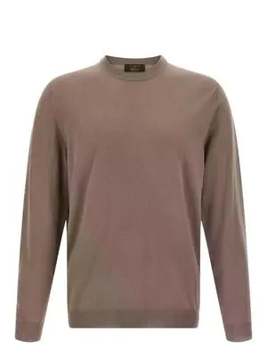 ZANONE Crew-neck Long-sleeves Sweater - Brown