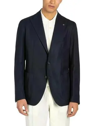 Tagliatore Single-breasted Patch-pocket Blazer - Blue